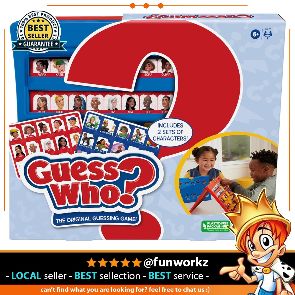 Guess Who? Original Guessing Game, Board Game for Kids Ages 6 and Up ...