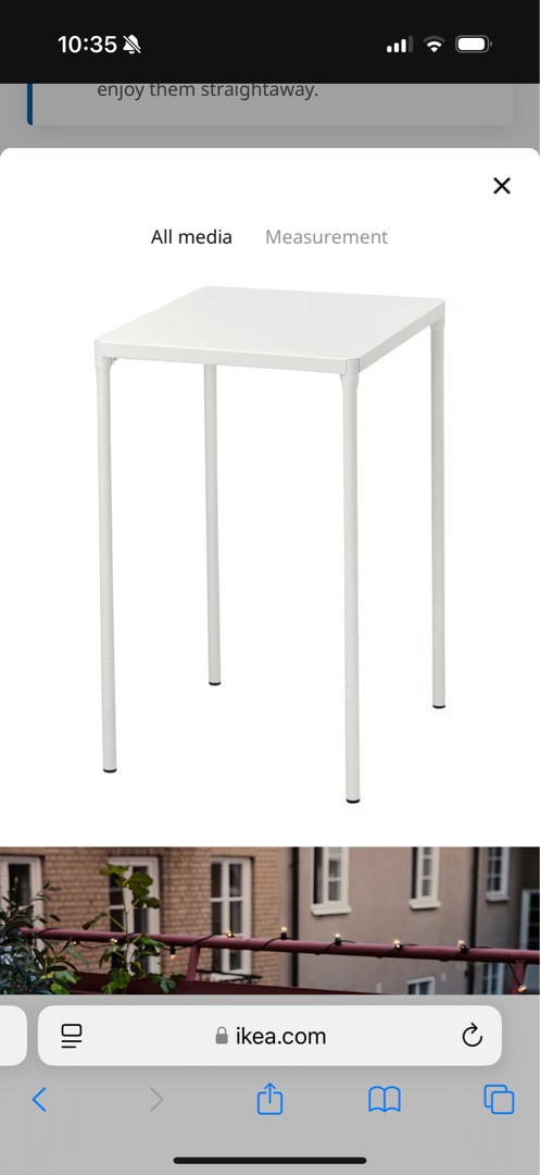 Ikea FEJAN outdoor table, Furniture & Home Living, Furniture, Tables ...