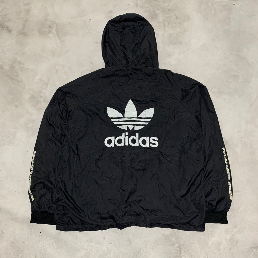 Jaket Adidas Bunga Reversible Floral/Black Bekas Preloved, Fesyen Pria ...