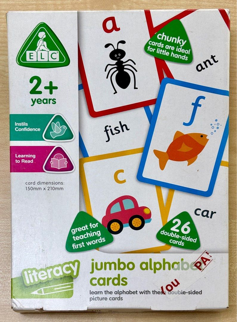 Jumbo Alphabet Cards from ELC, Hobbies & Toys, Toys & Games on Carousell