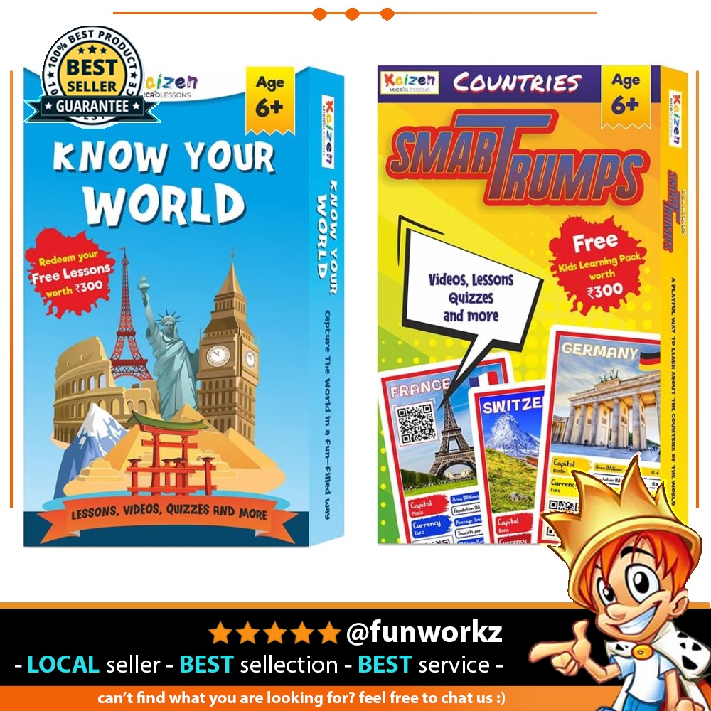 Kaizen Microlessons Smart Cards. (Combo Pack: Country Trump Cards and ...