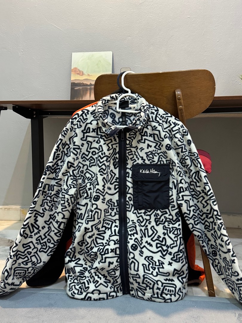 Keith Haring x H&M Fleece Jacket, Men's Fashion, Coats, Jackets and ...
