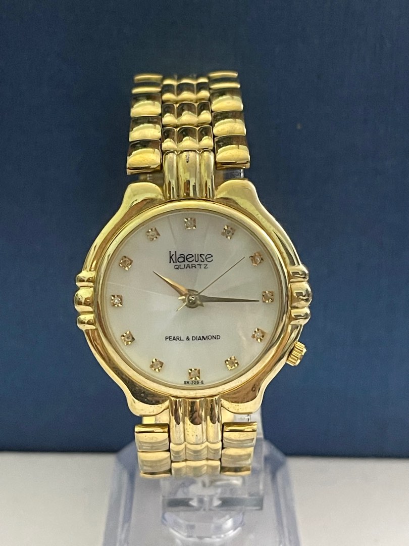 Klaeuse Pearl & Diamond Watch, Women's Fashion, Watches & Accessories ...