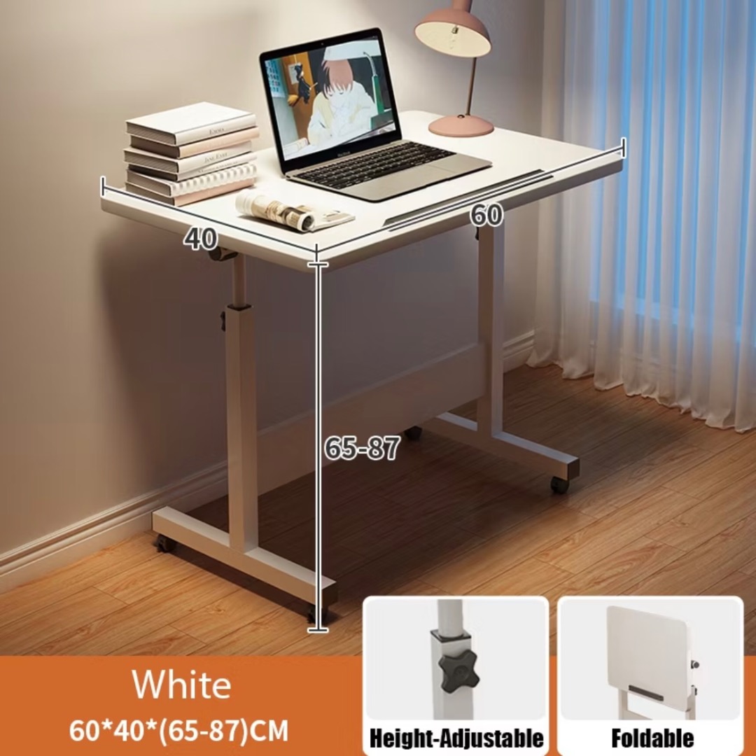 Laptop Table With Wheels | Height Adjustable Laptop Desk | Foldable ...