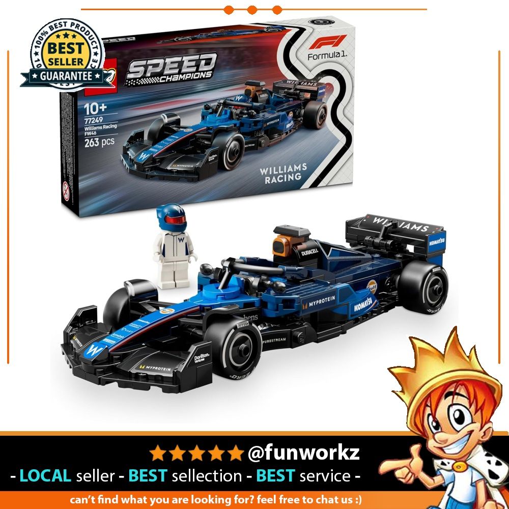 LEGO Speed Champions Williams Racing FW46 F1 Race Car 77249 Vehicle Set ...