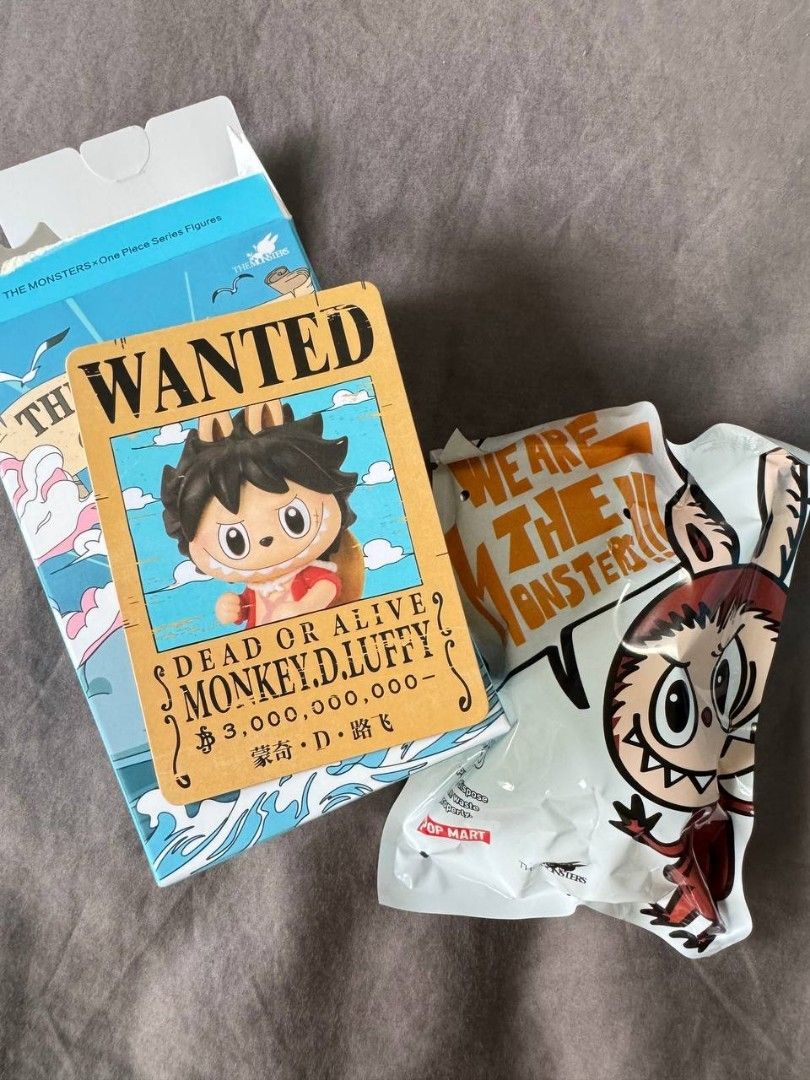 Luffy x Labubu Popmart, Hobbies & Toys, Toys & Games on Carousell