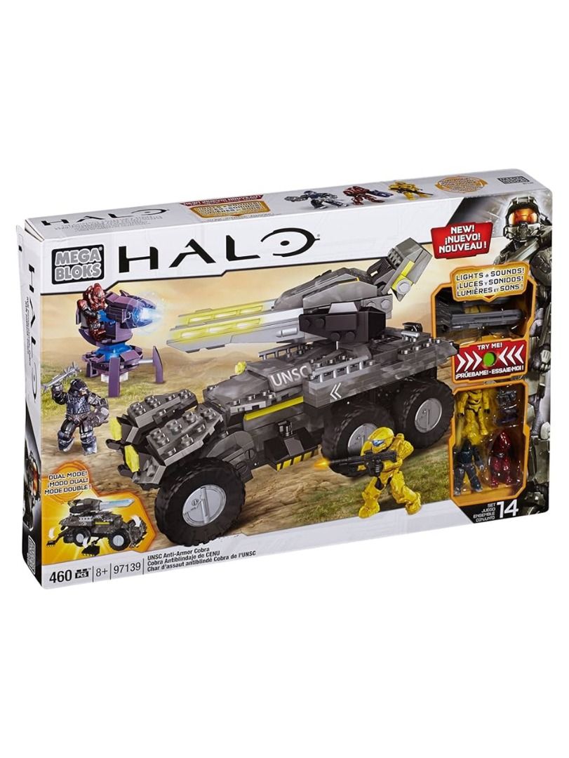 Mega Bloks Construx Halo UNSC Anti-Armor Cobra Building Block Set, 460 ...