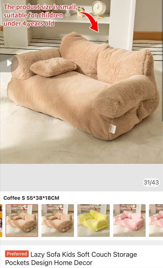 Mini Kids Couch, Furniture & Home Living, Furniture, Sofas on Carousell