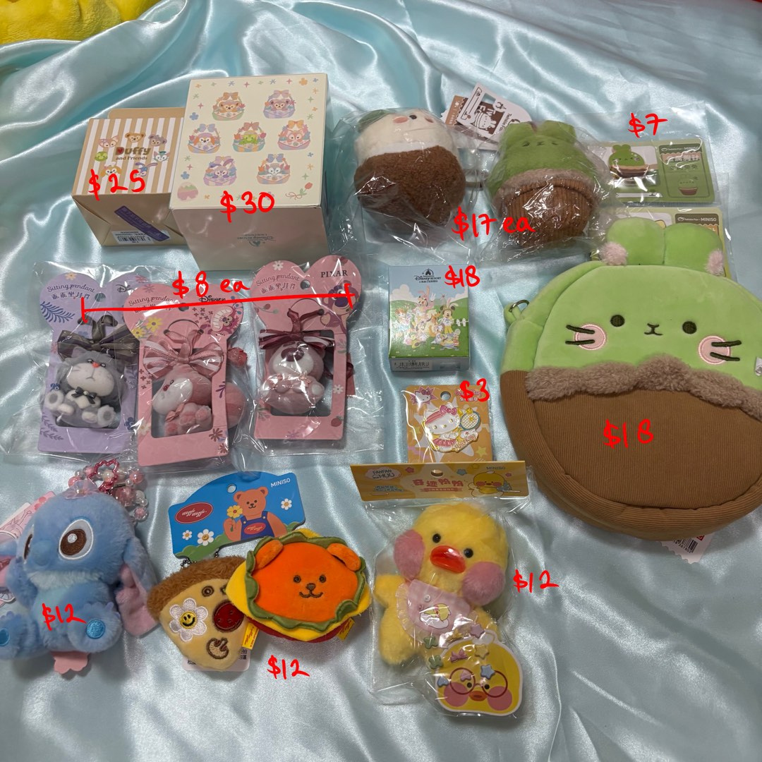 Misc miniso keychain trinkets plush love and deepspace disney duffy ...