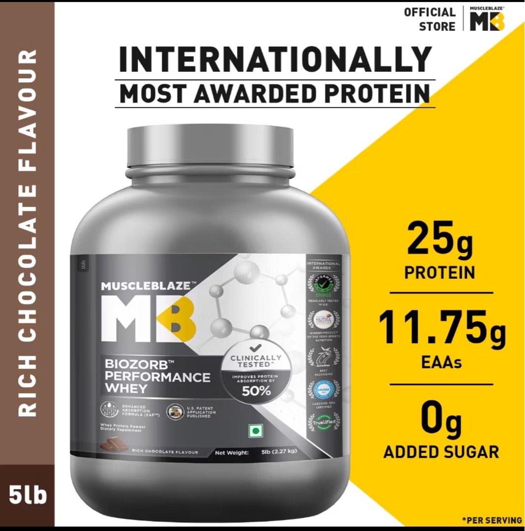 Muscle Blaze Protein Shake, Food & Drinks, Beverages on Carousell