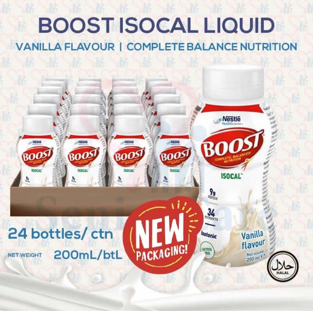 Nestle Boost Isocal Liquid Milk 200ml, Health & Nutrition, Health ...