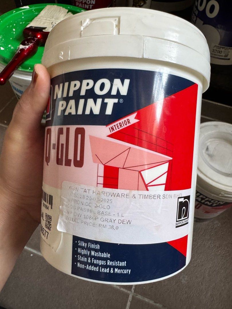 Nippon Paint Gray Dew 2L, Furniture & Home Living, Home Decor, Wall ...