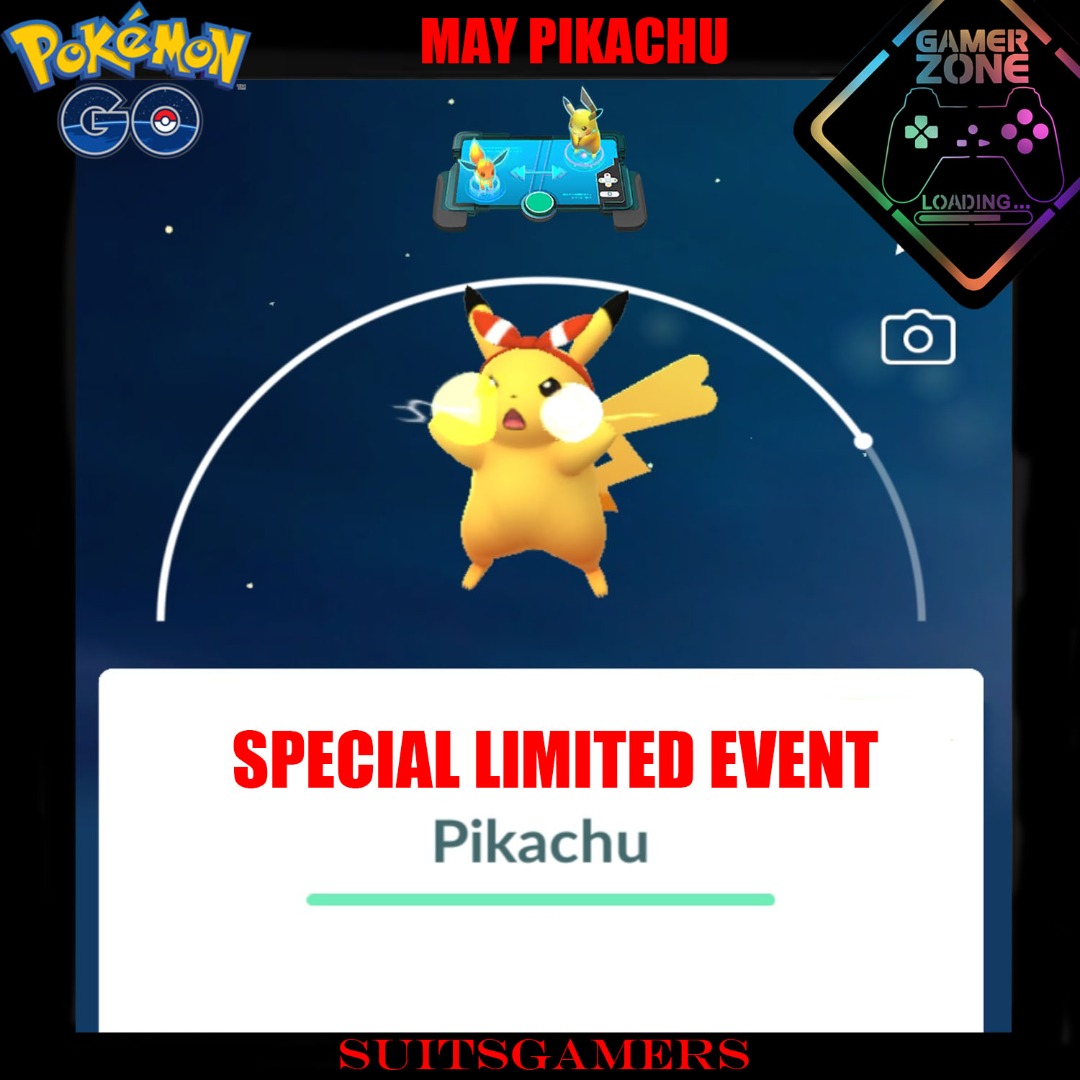 Pokemon GO - May Pikachu [SPECIAL LIMITED EVENT], Video Gaming, Video ...
