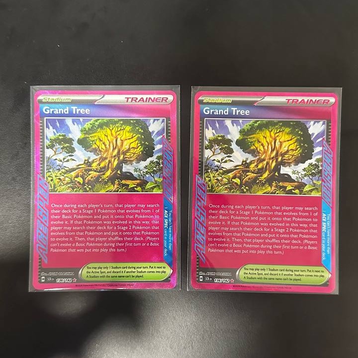 POKEMON TCG SV07 STELLAR CROWN 136/142 GRAND TREE ACE SPEC, Hobbies ...