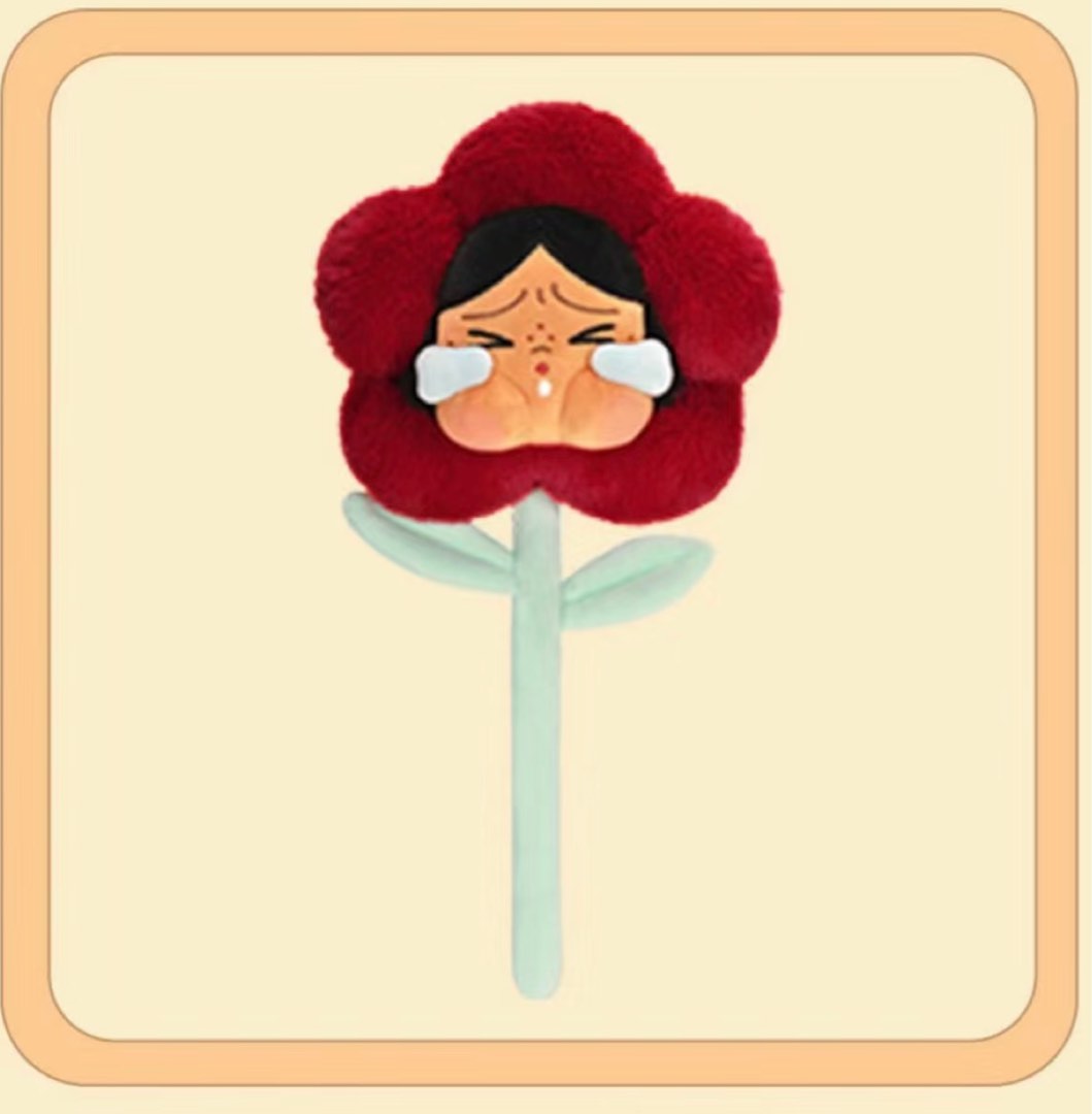 Pop mart crybaby sad club flush flower secret cherry red, Hobbies ...