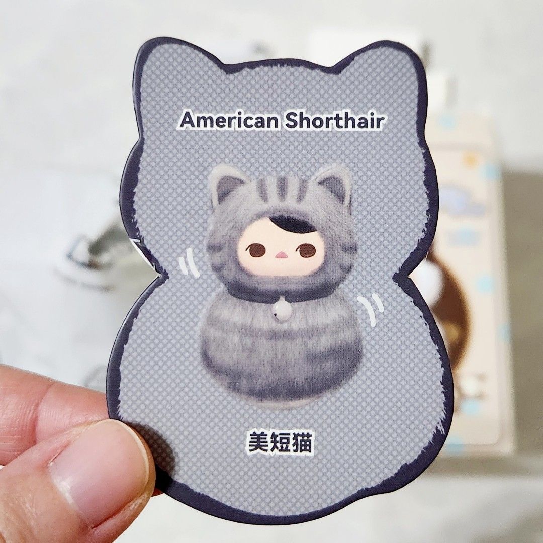 Popmart Pucky Roly Poly Kitty Vinyl Plush Blind Box, American Shorthair ...