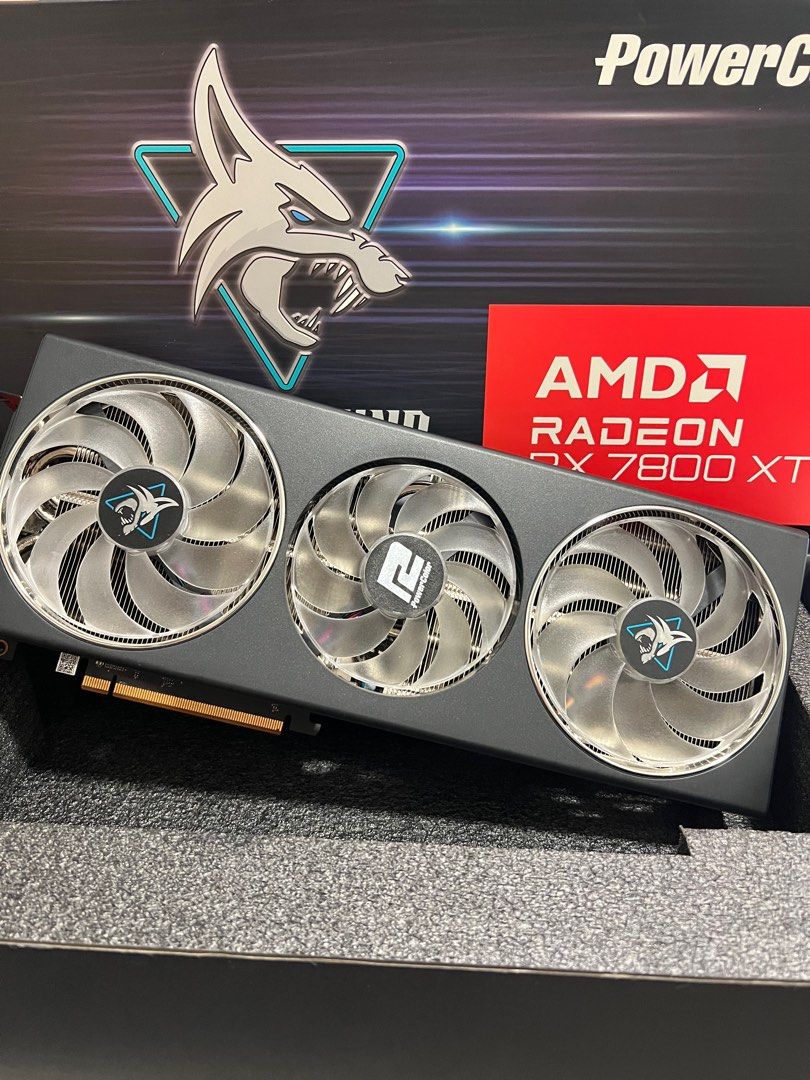 PowerColor Hellhound 7800XT 16GB OC Graphics Card (like new), Computers ...