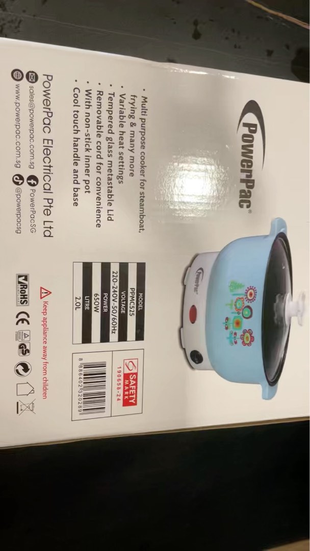 PowerPac Electric Multi-Purpose Cooker, TV & Home Appliances, Kitchen ...