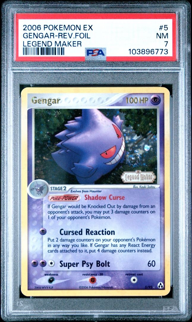PSA 7 POKEMON TCG CARDS GENGAR STAMPED EX LEGEND MAKER REVERSE HOLO NOT ...