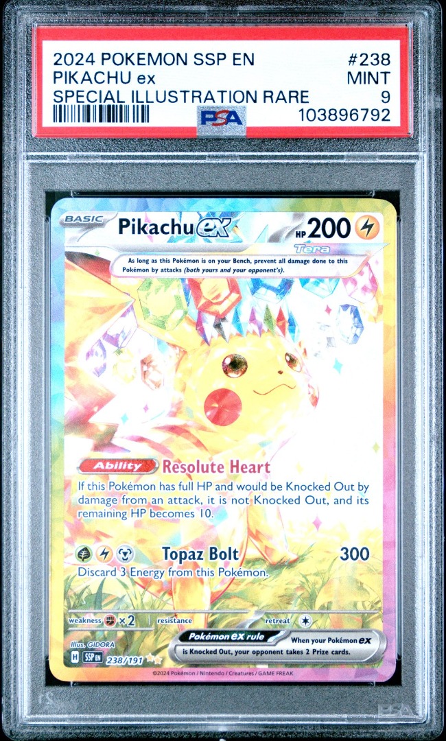 PSA 9 POKEMON TCG CARDS PIKACHU EX SPECIAL ILLUSTRATION RARE SURGING ...