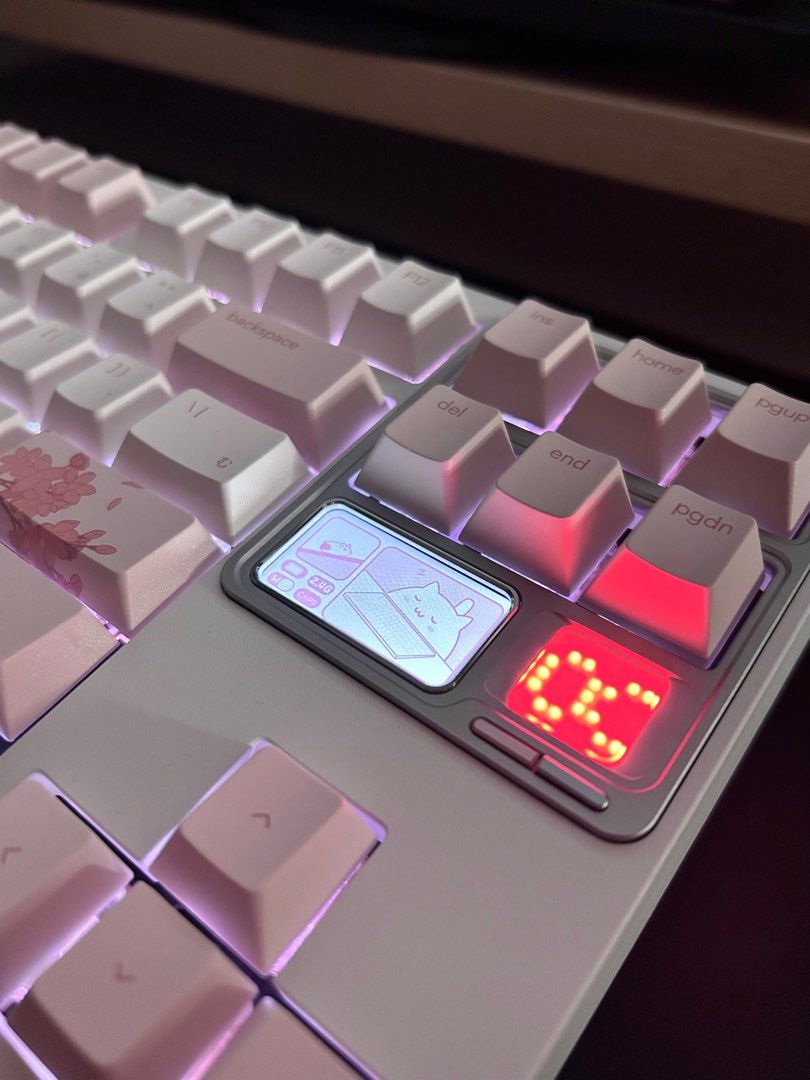 QK80 MK2 mk2 QWERTYKEYS 65% Custom Keyboard (Osume Sakura Keycaps with ...