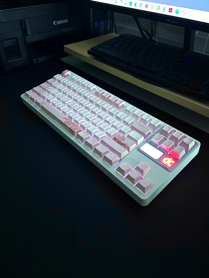 QK80 MK2 mk2 QWERTYKEYS 65% Custom Keyboard (Osume Sakura Keycaps with ...