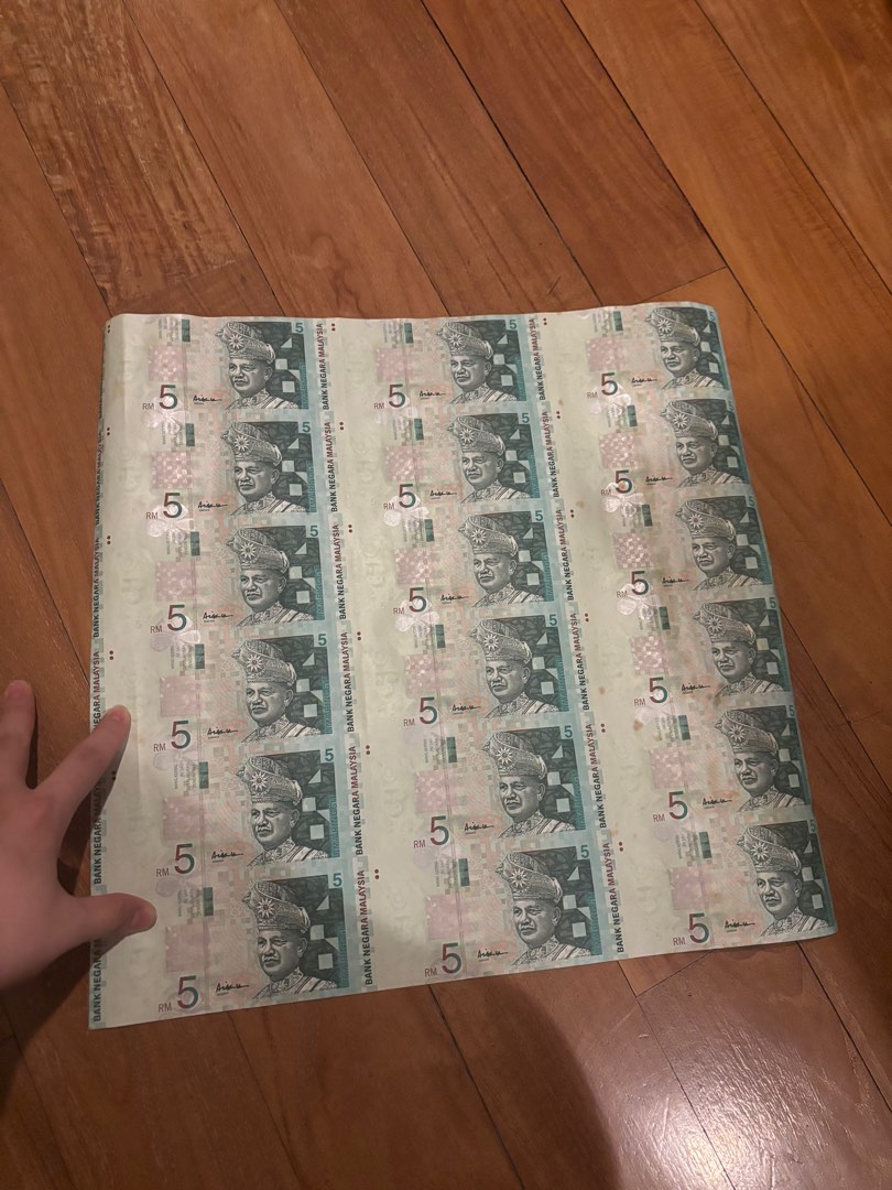 Rare RM5 Uncut Banknotes - First Series 18in1, Hobbies & Toys ...