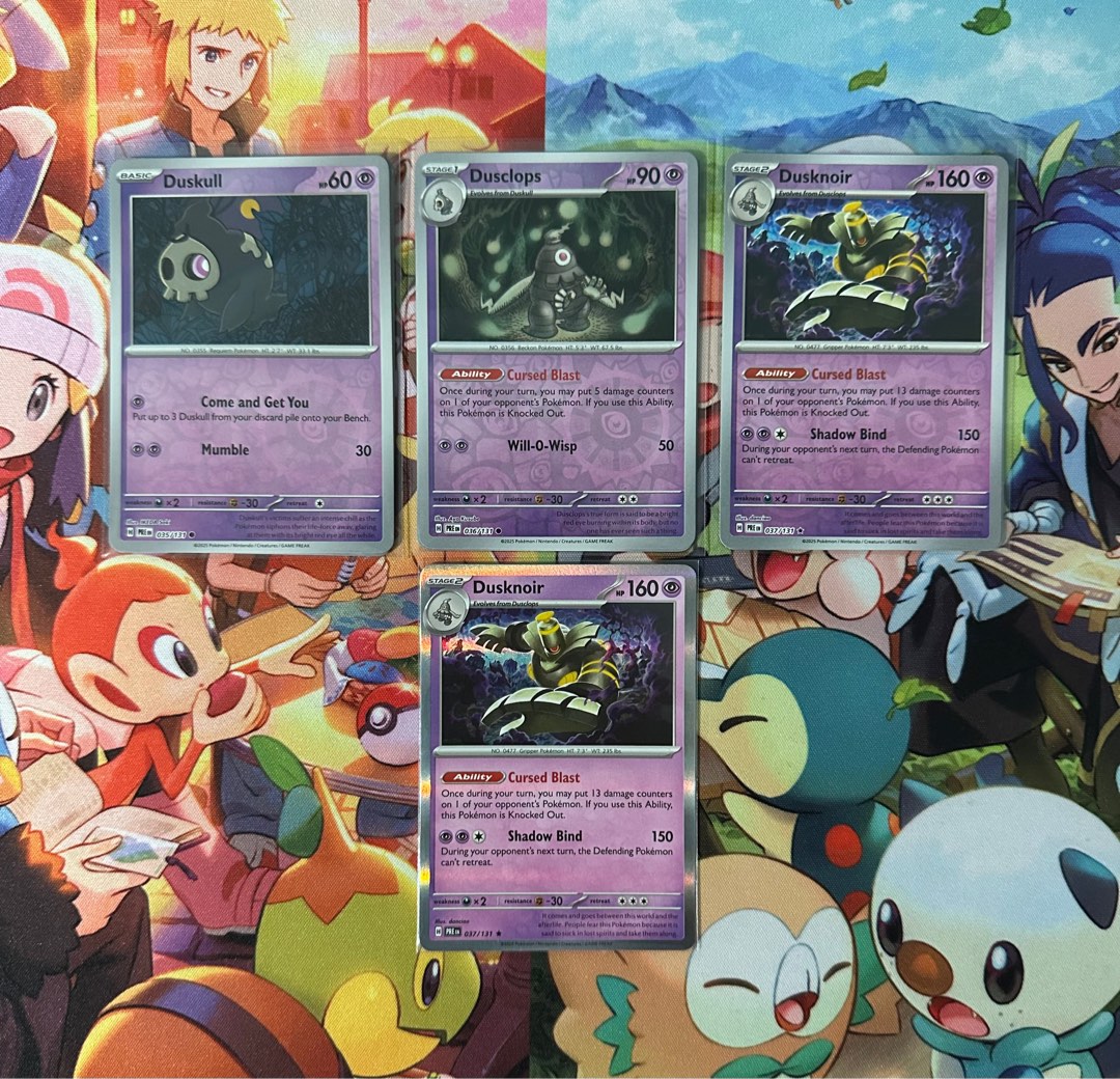 Reverse Holo Duskull/Dusclops/Dusknoir Pokemon TCG Playable/Staple ...