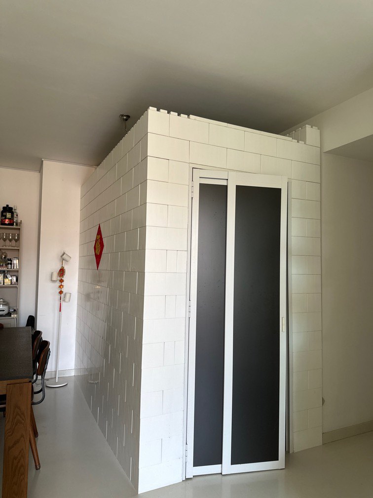 Room partition build a small room with door, Furniture & Home Living ...