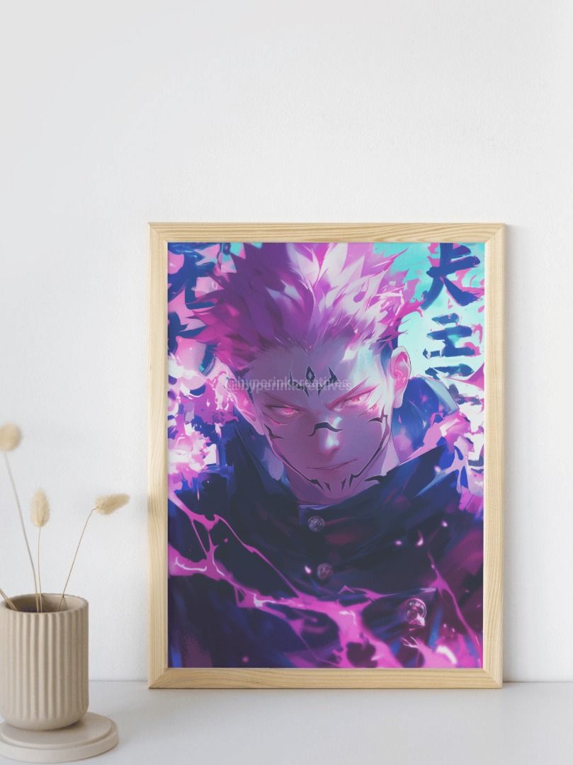 Sukuna Metal Print | HD Anime Wall Art | Premium Metal Poster | Jujutsu ...