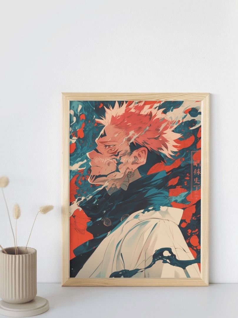 Sukuna Metal Print | HD Anime Wall Art | Premium Metal Poster | Jujutsu ...