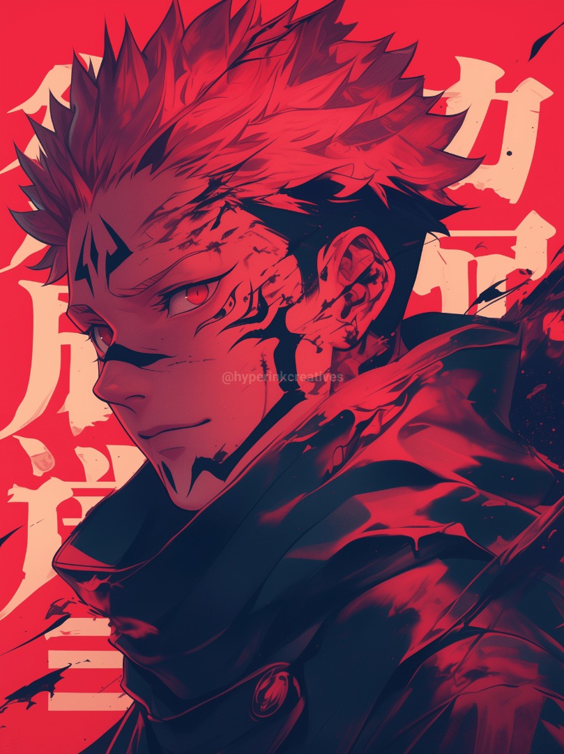 Sukuna Metal Print | HD Anime Wall Art | Premium Metal Poster | Jujutsu ...