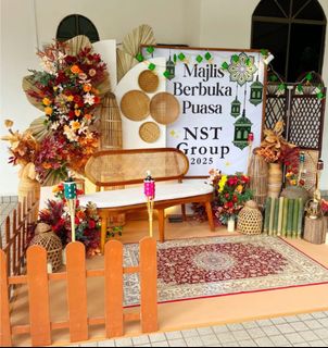 Setup backdrop raya photobooth village setup raya backdrop, Hobbies ...