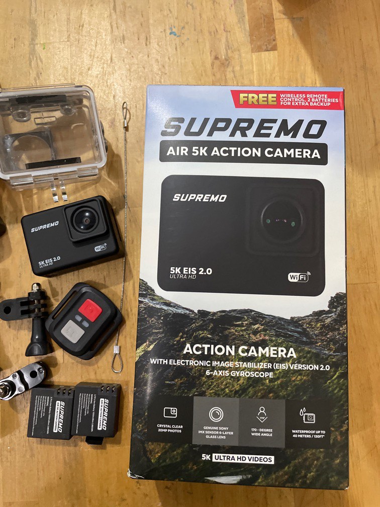 Supremo Air 5K Action Camera, Photography, Video Cameras on Carousell