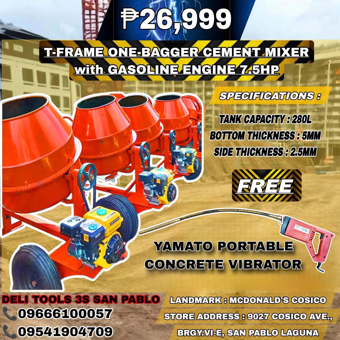 T-Frame cement mixer, Commercial & Industrial, Industrial Equipment on ...