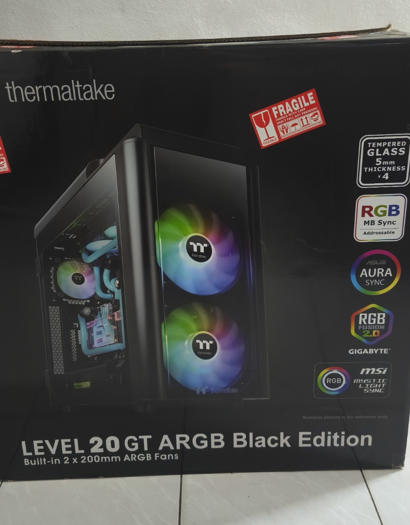 Thermaltake Level 20 GT ARGB Black version full tower casing, Computers ...