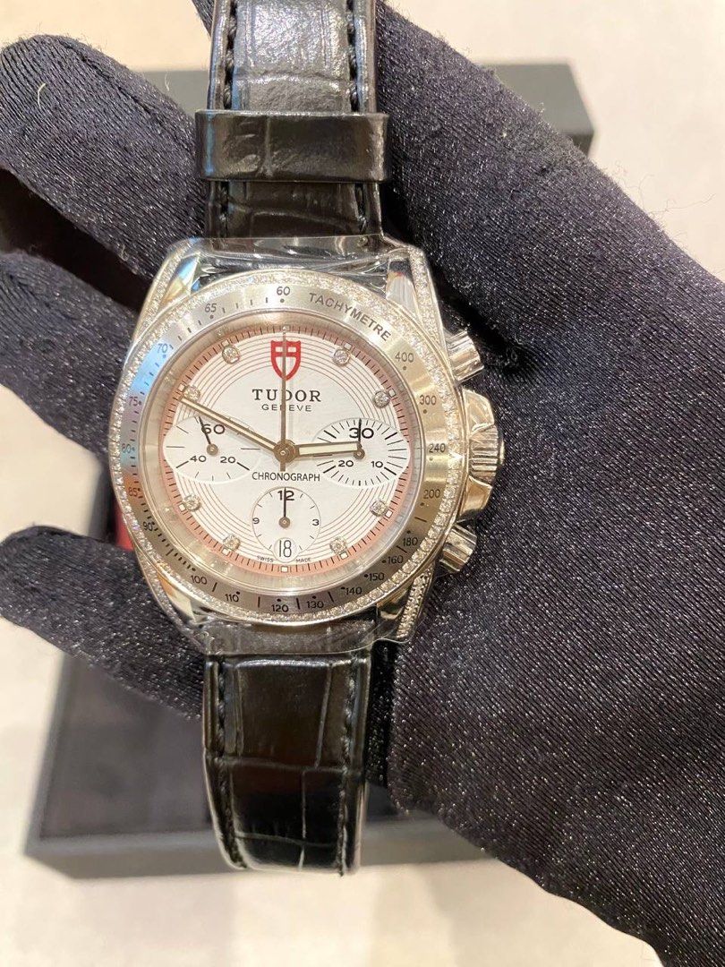 TUDOR CLASSIC FACTORY DIAMOND PANDA DIAL REF 20310 41MM AUTOMATIC WATCH ...