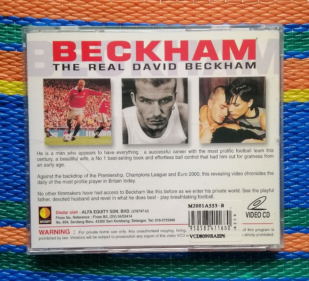 VCD : BECKHAM THE REAL DAVID BECKHAM (2002) M2001A553 - RM10, Hobbies ...