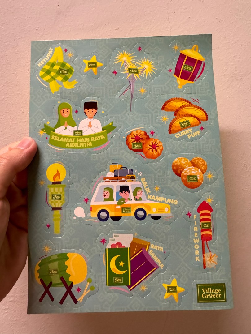 Village grocer x hari raya stickers, Hobbies & Toys, Collectibles ...
