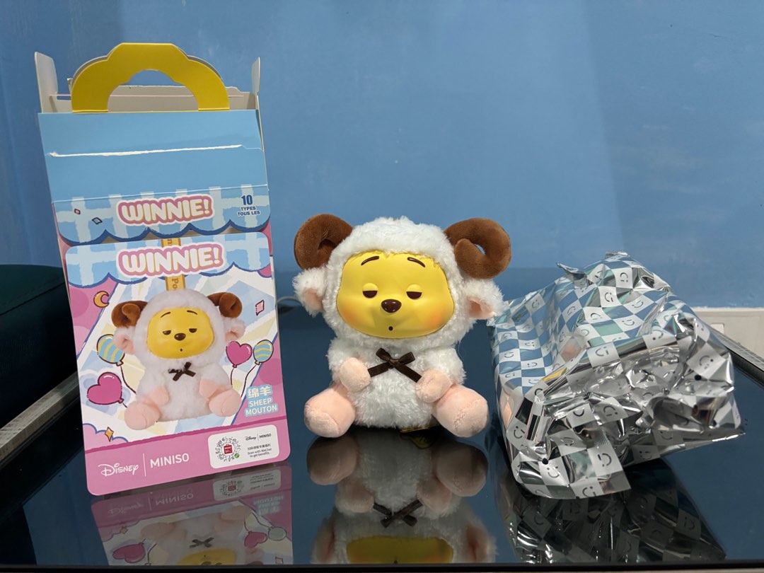 winnie the pooh blindbox(sheep) from miniso, Hobbies & Toys, Toys ...