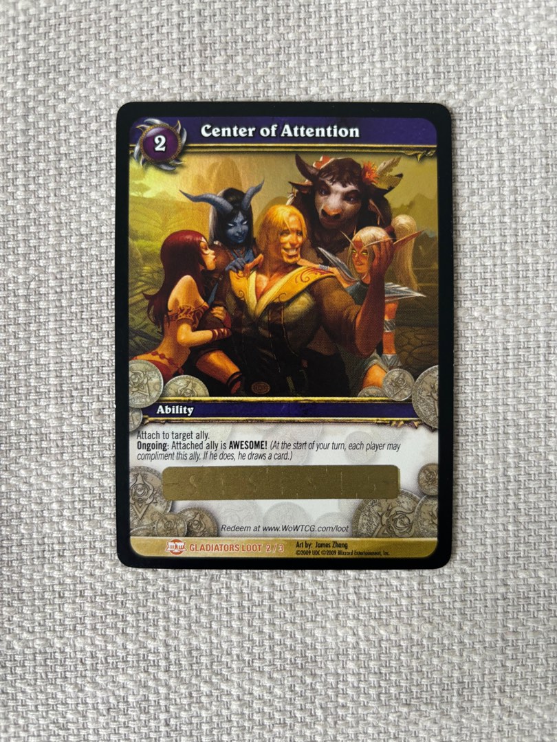 World of Warcraft WOW TCG Loot Card Blood Gladiators Center of ...