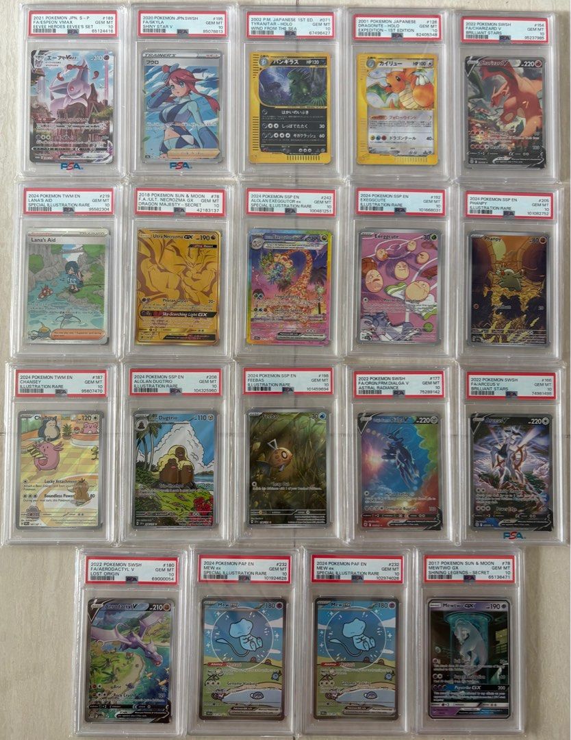 [WTS] Pokemon English Japanese PSA 10 Slabs (Charizard/Espeon/Dragonite ...