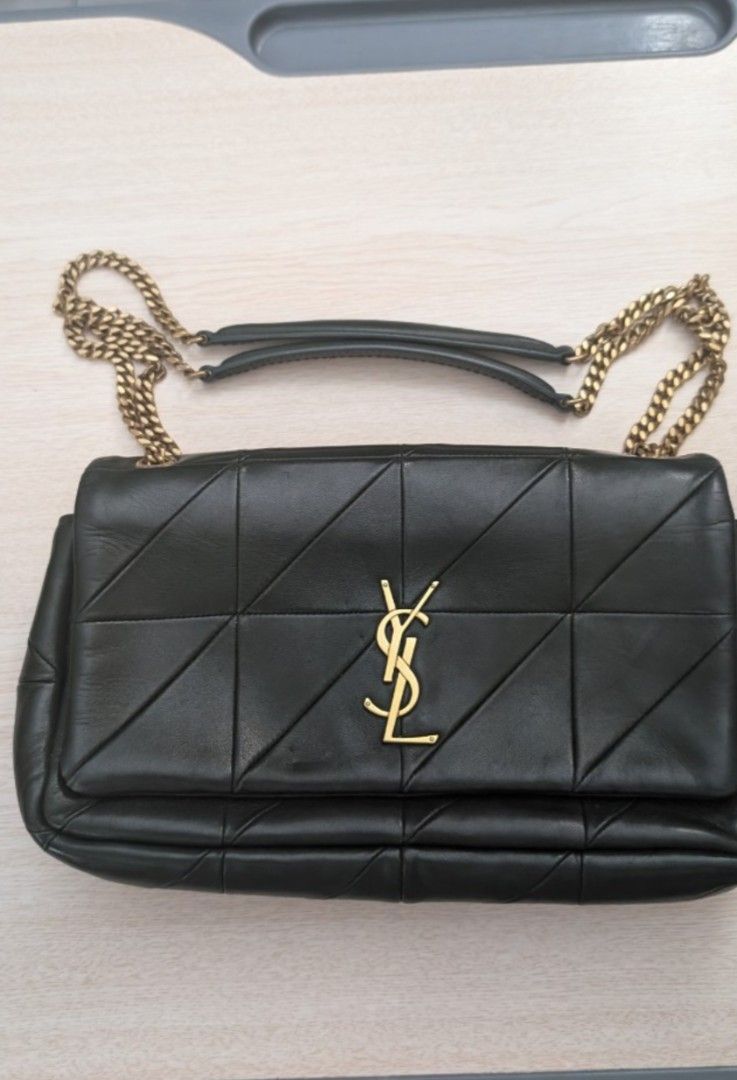 YSL Yves Saint Laurent - Shoulder bag Jamie medium - Lamb skin light ...