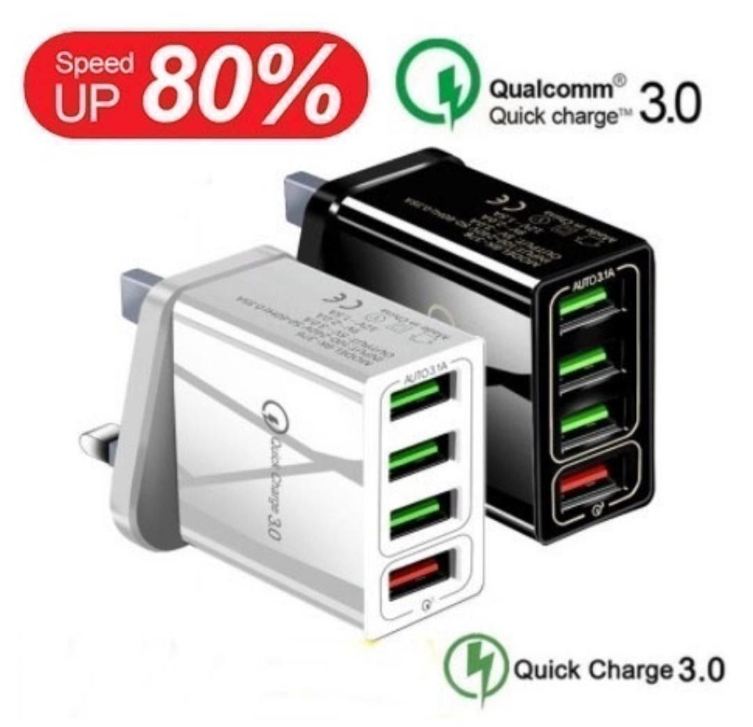 4 Port Quick Charge SUMATO 33W 4 IN 1 USB 3.0 USB Adapter Super Fast ...