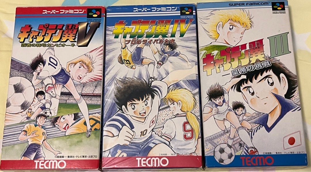SFC 超任 足球小將 隊長小翼 天使之翼 III IV V 3 4 5 Nintendo tecmo famicom 超級任天堂 japan ...