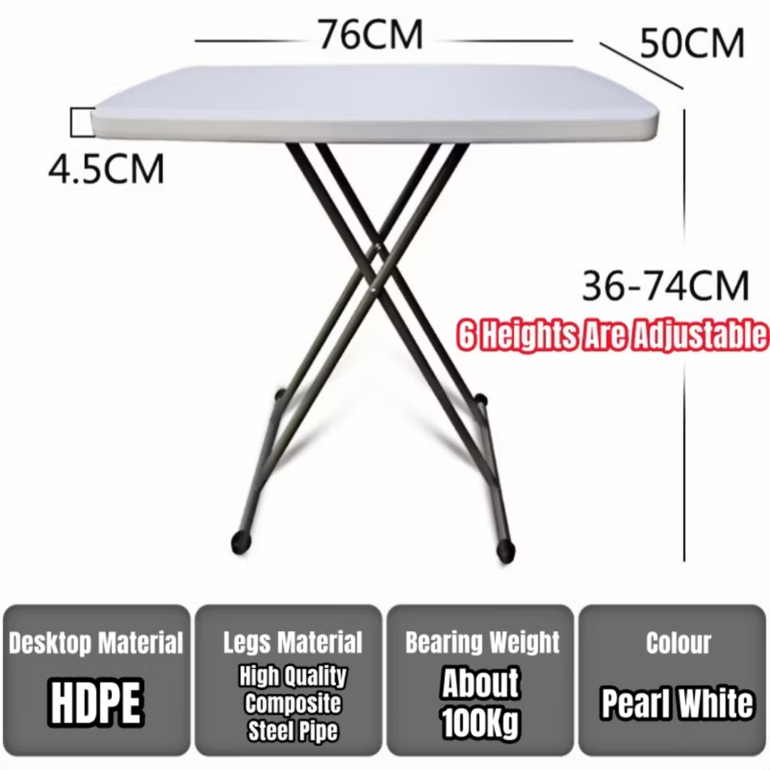 Adjustable Folding Laptop Table | Compact Study Table With Adjustable ...