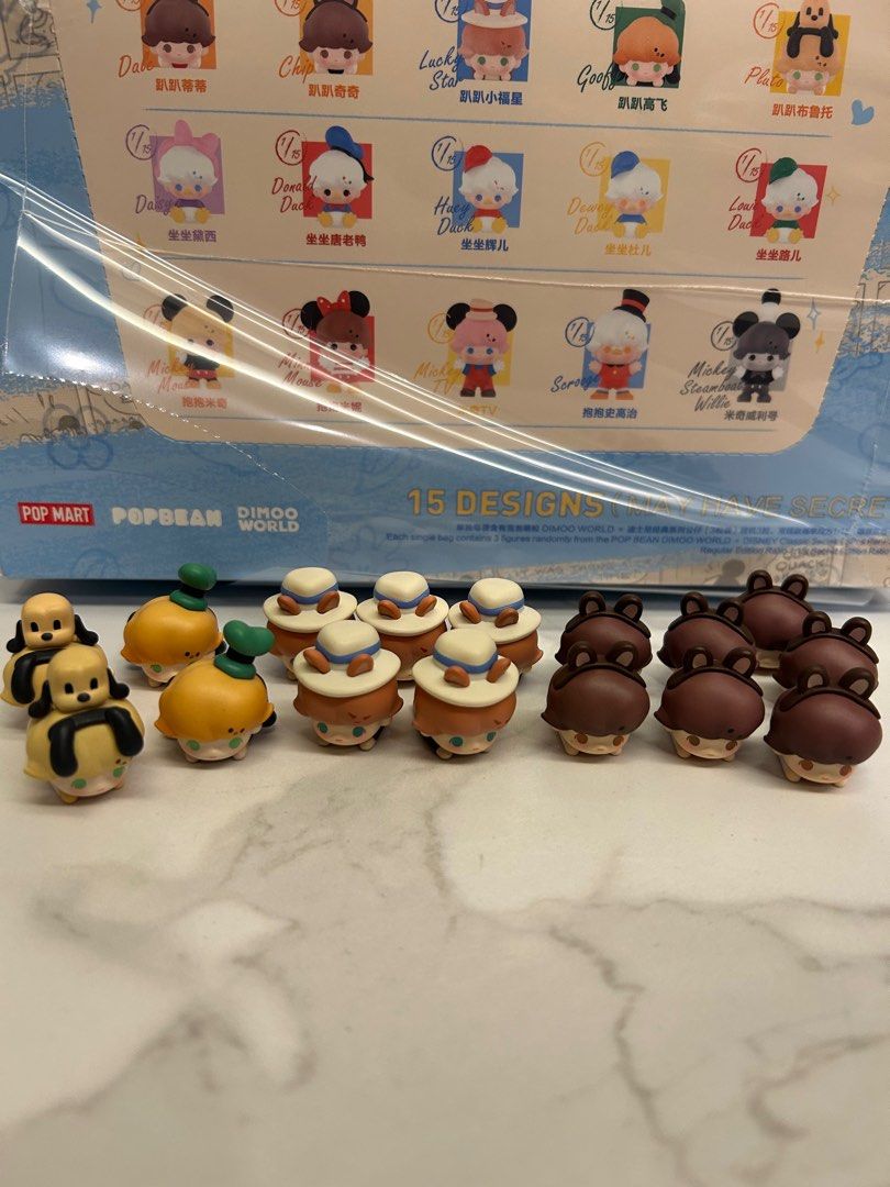 authentic popmart pop bean dimoo world x Disney - chip and dale goofy ...