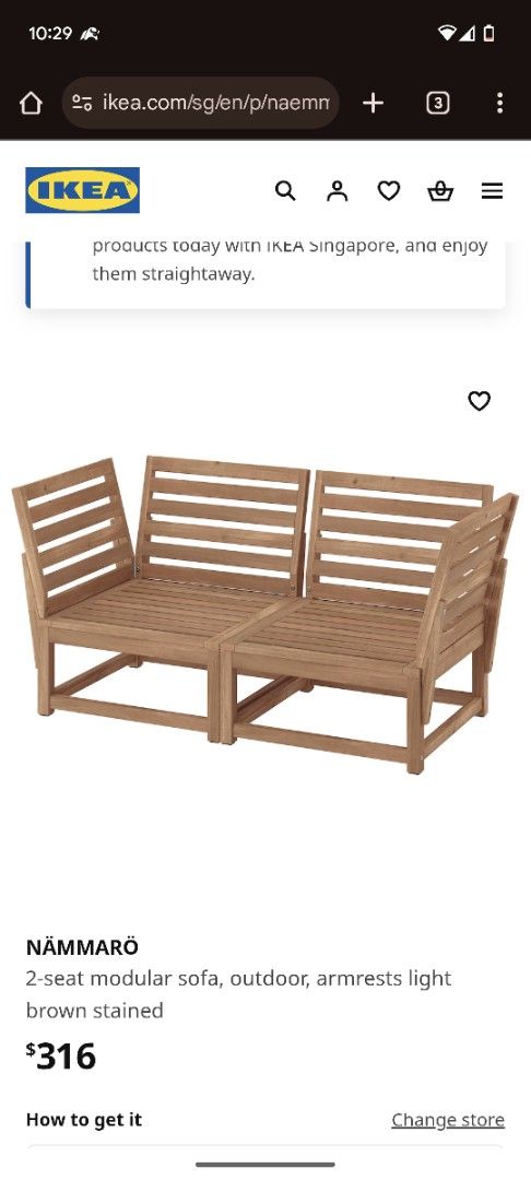 Barely used Ikea Nammaro 2 Seater at 1/3 Price, Furniture & Home Living ...