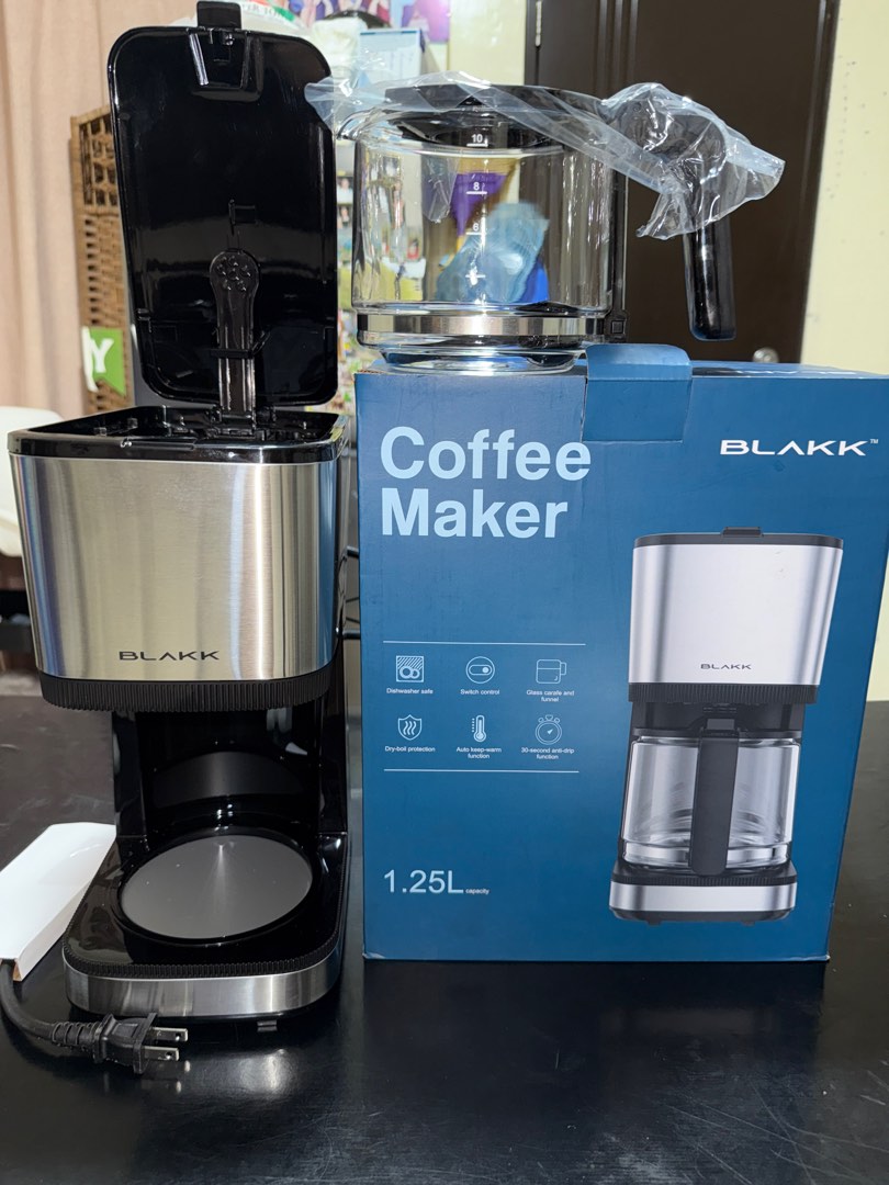 Blakk Coffee Maker 1.25L, TV & Home Appliances, Kitchen Appliances, Coffee Machines & Makers on ...