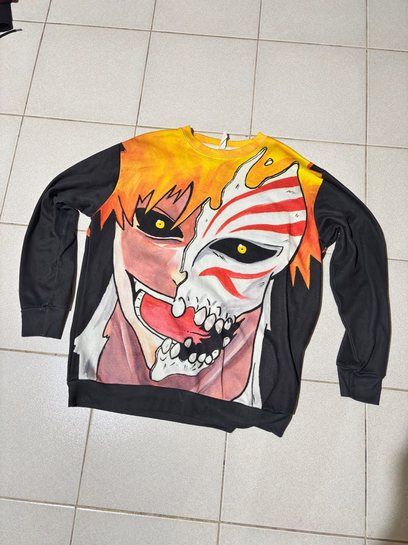 Bleach ichigo rare sweater, Men's Fashion, Coats, Jackets and Outerwear ...